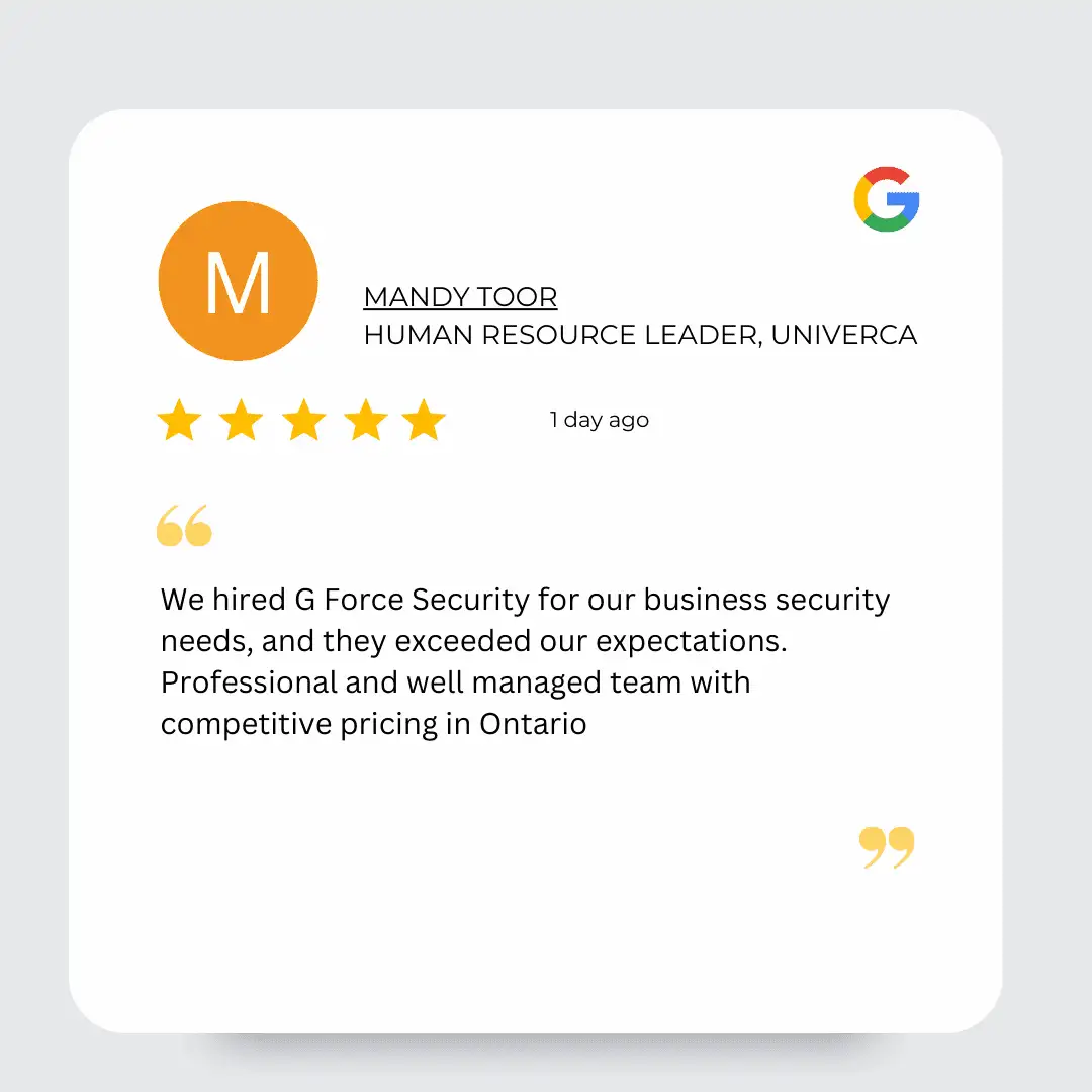 G Force Security - Your Trusted Security Services Provider in Canada